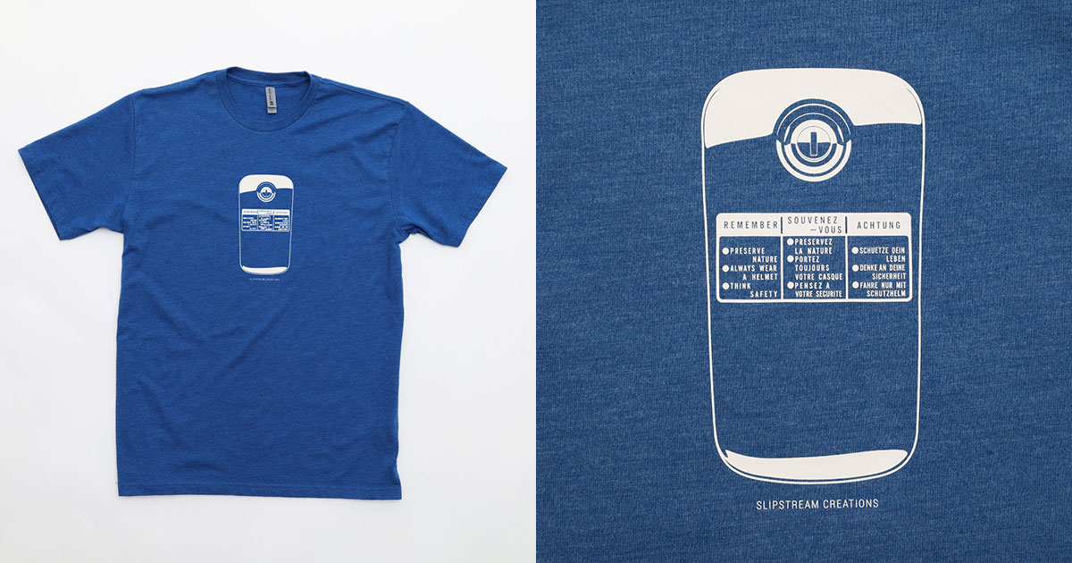 Honda CB Fuel Door T-Shirt - Heather Cool Blue - Slipstream Creations